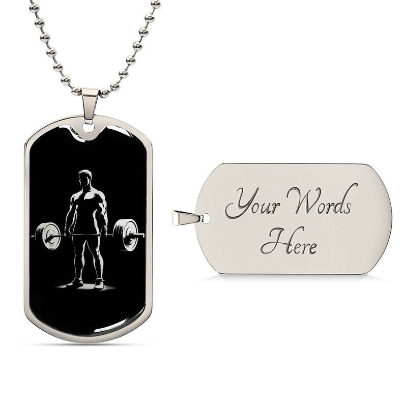 Weightlifting Necklace, Fitness Necklace, Weightlifting Gift for Men ...