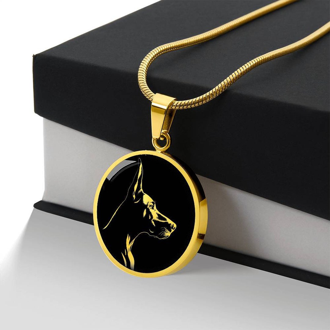 Personalized Dobermann Necklace, Dobermann Gift, Doberman Pendant ...