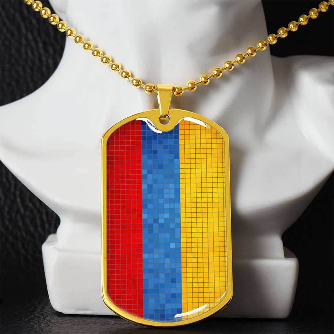 Personalized Flag of Colombia Necklace Colombia Gift - Etsy