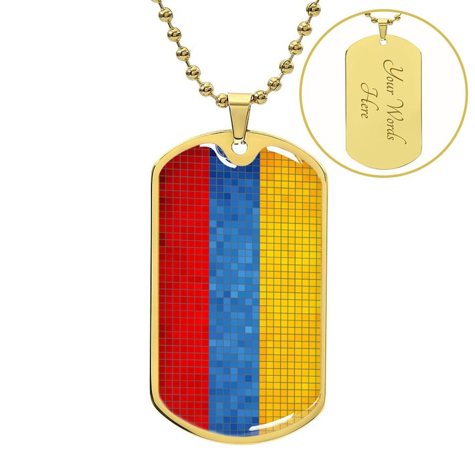 Personalized Flag of Colombia Necklace, Colombia Gift, Colombia Jewelry ...