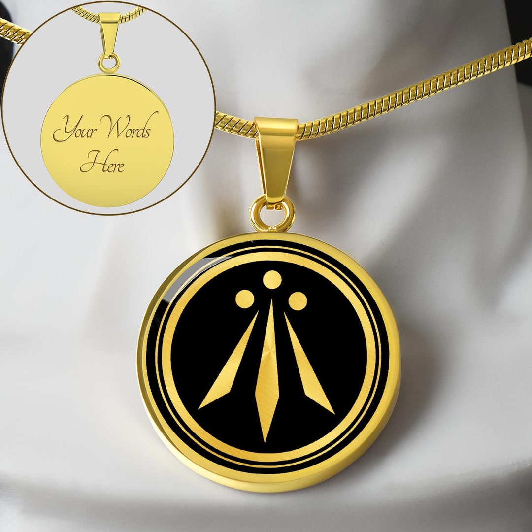 Personalized Awen Necklace, Awen Pendant, Druid Symbol Necklace, Celtic ...