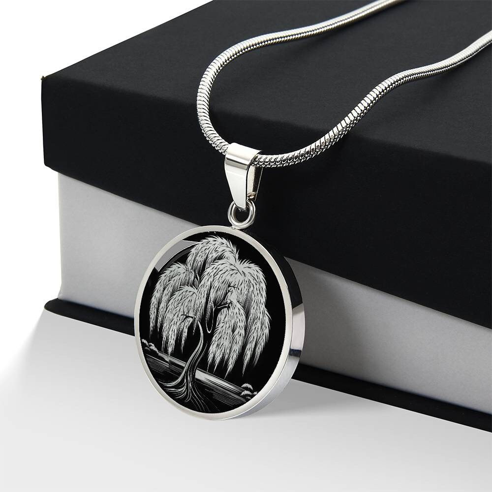 Personalized Weeping Willow Tree Necklace, Willow Tree Jewelry, Willow ...