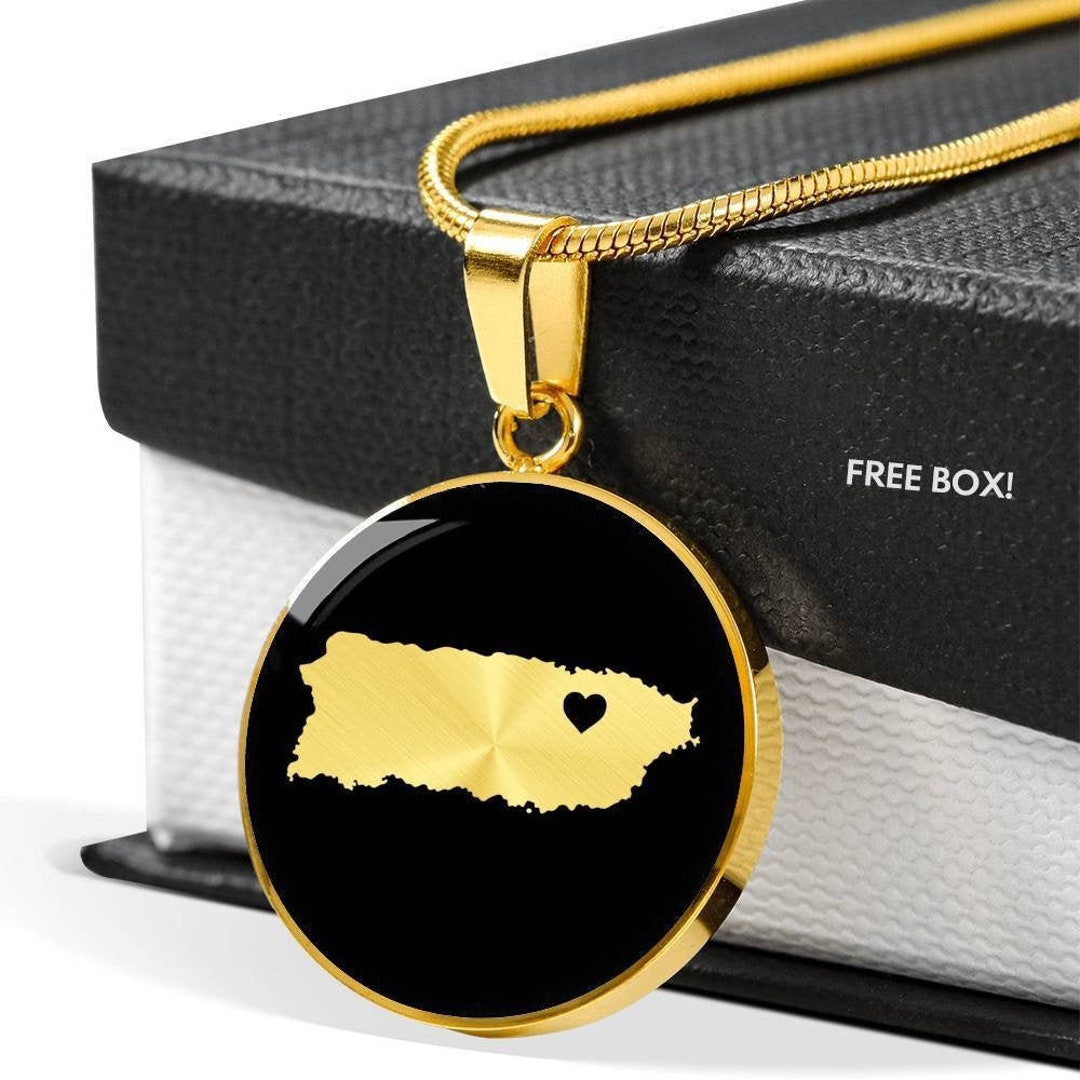 Puerto Rico Necklace, Puerto Rico Gift, Puerto Rico Pendant, Puerto ...