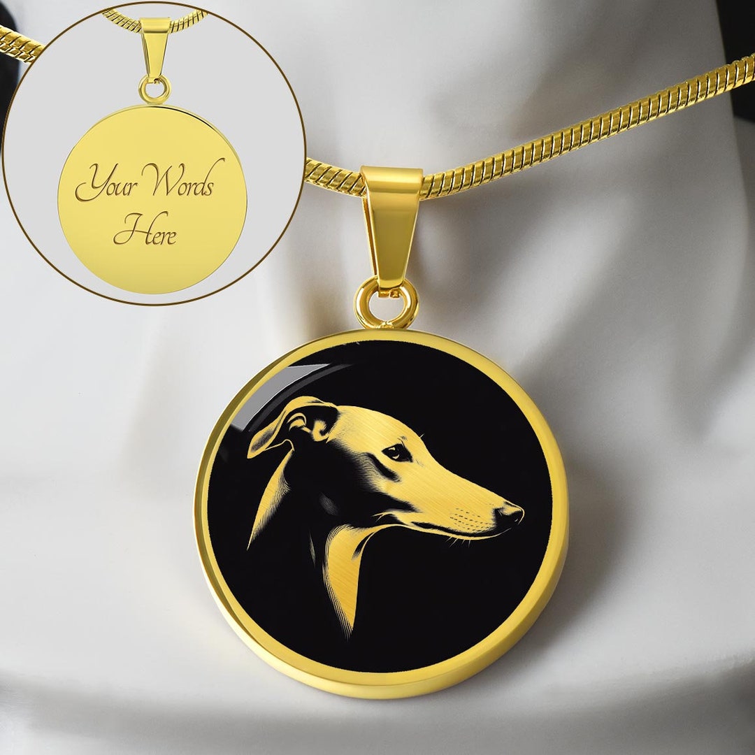 Personalized Greyhound Necklace, Greyhound Pendant, Greyhound Dog Mom ...