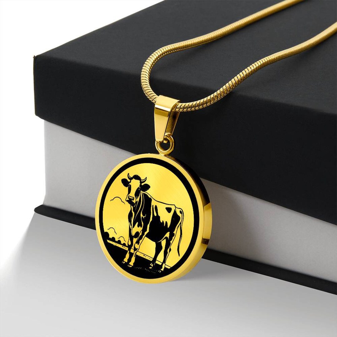 Personalized Cow Necklace, Cow Gift, Cow Jewelry, Cow Pendant, Cow ...