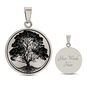 Personalized Oak Tree Necklace, Oak Tree Gift, Oak Tree Pendant, Nature ...