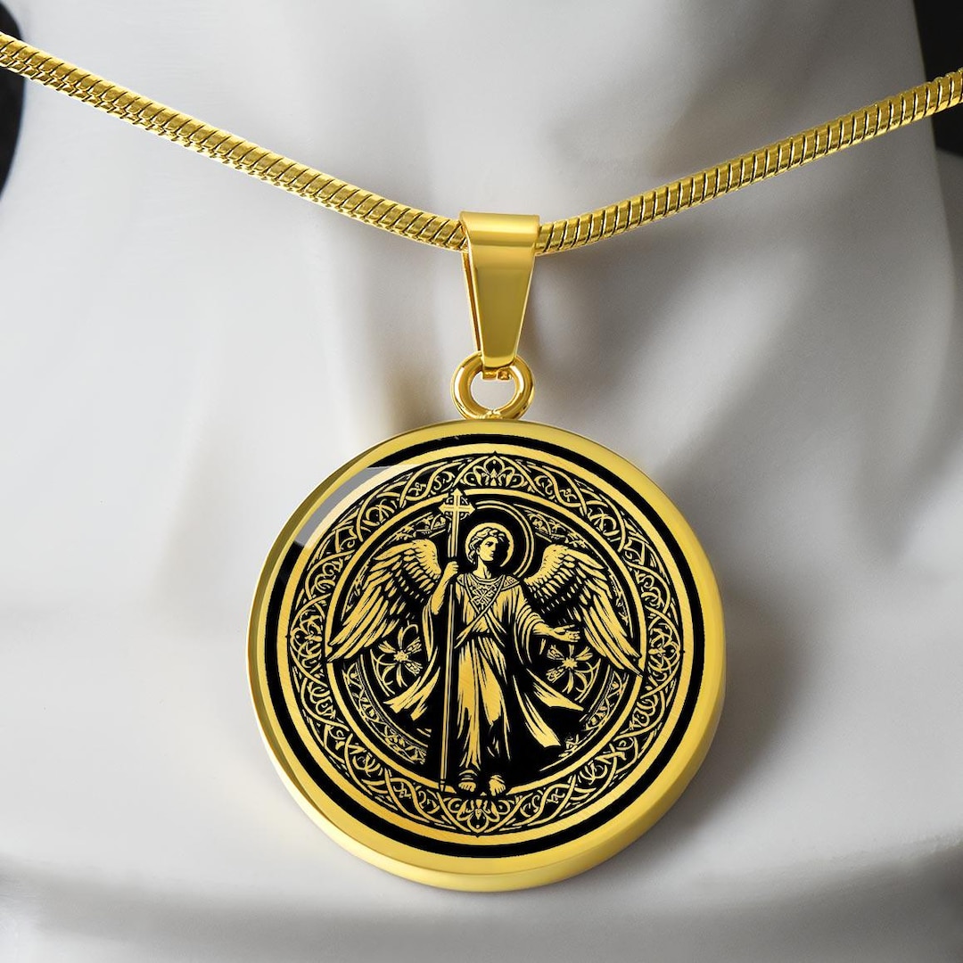 Archangel St Gabriel Necklace, Patron Saint of Couriers and Postal ...