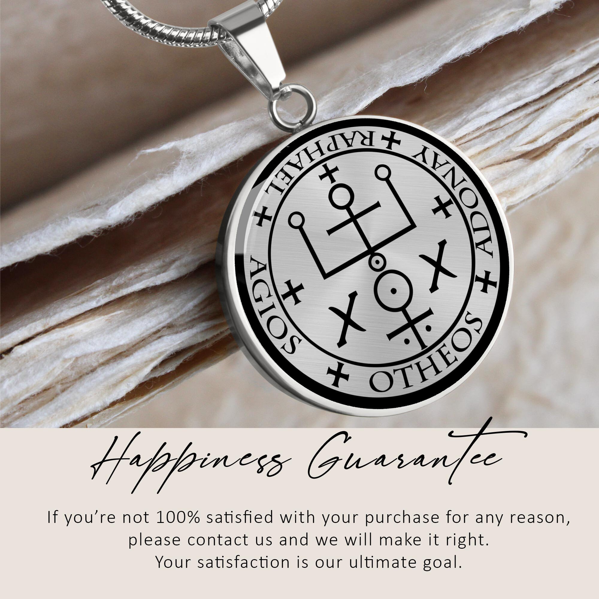 Sigil of Archangel Raphael Necklace, God Heals, Seal of Raphael Pendant ...