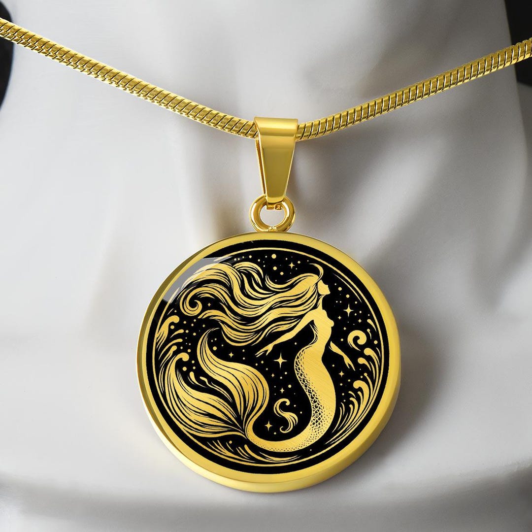 Personalized Mermaid Necklace, Mermaid Pendant, Siren Jewelry, Mermaid ...