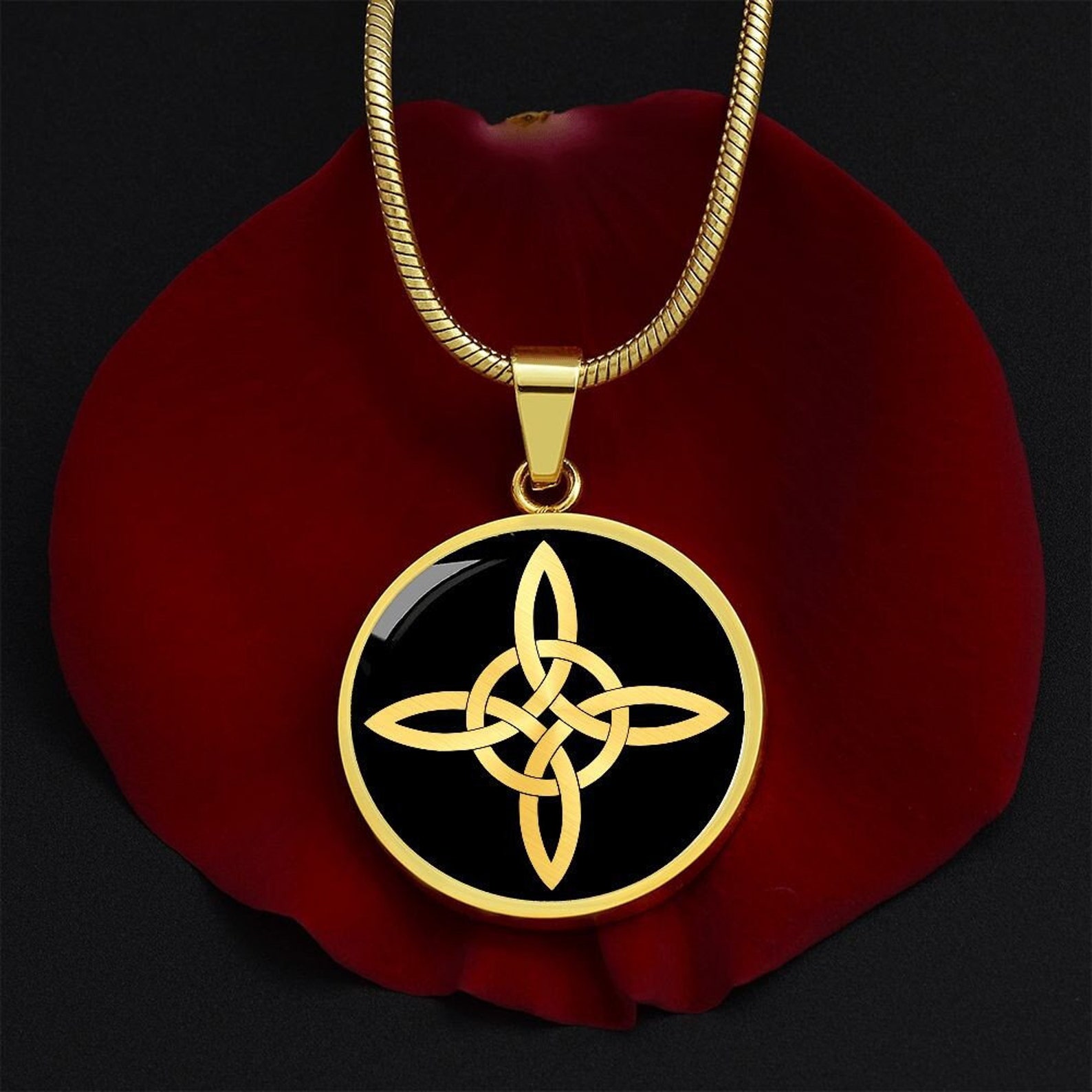 Personalized Witch Knot Necklace, Witches Knot, Magic Knot, Protection ...