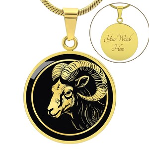 Personalized Ram Necklace, Ram Gift, Ram Pendant, Ram Jewelry, Birthday ...