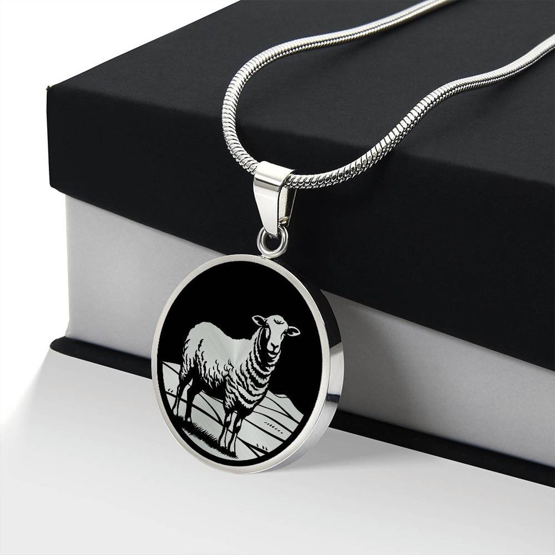Personalized Sheep Necklace, Sheep Gift, Sheep Jewelry, Sheep Pendant ...