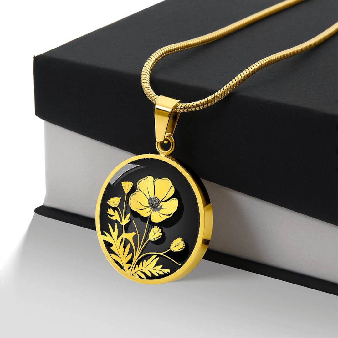 Personalized Buttercup Necklace, Buttercup Gift for Women, Flower ...