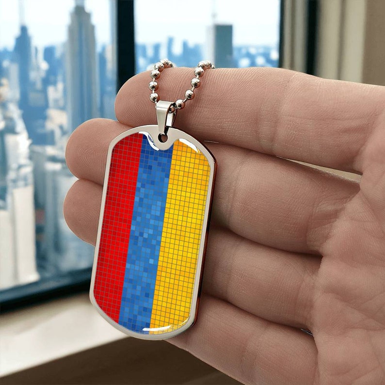 Personalized Flag of Colombia Necklace, Colombia Gift, Colombia Jewelry ...