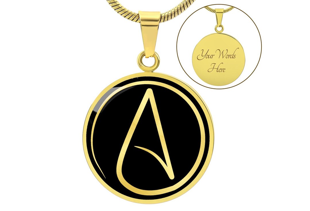 Personalized Atheist Necklace Atheist Pendant Atheist Gift - Etsy
