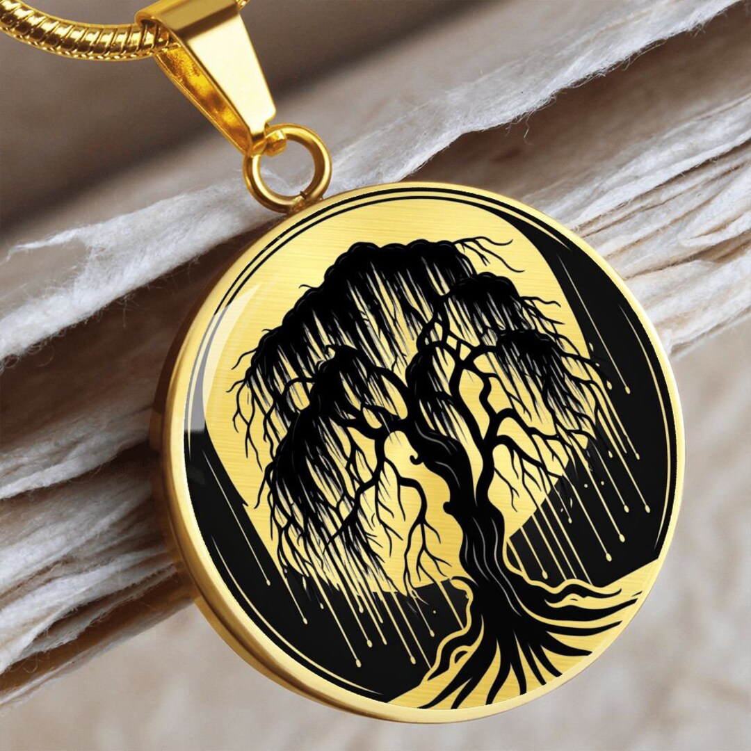 Personalized Willow Tree Necklace, Willow Tree Gift, Weeping Willow ...