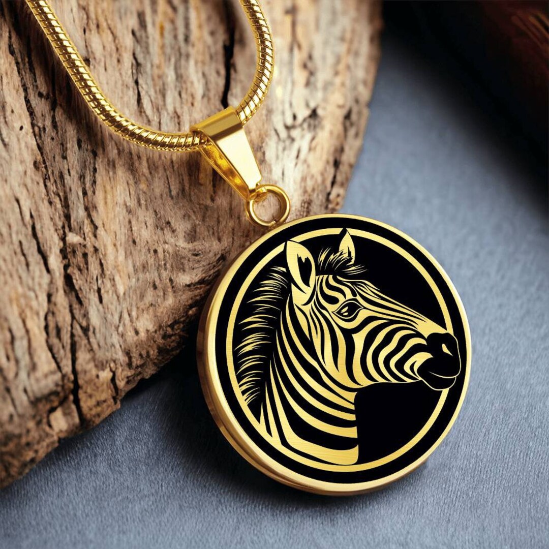 Personalized Zebra Necklace, Zebra Gift, Zebra Pendant, Zebra Jewelry ...