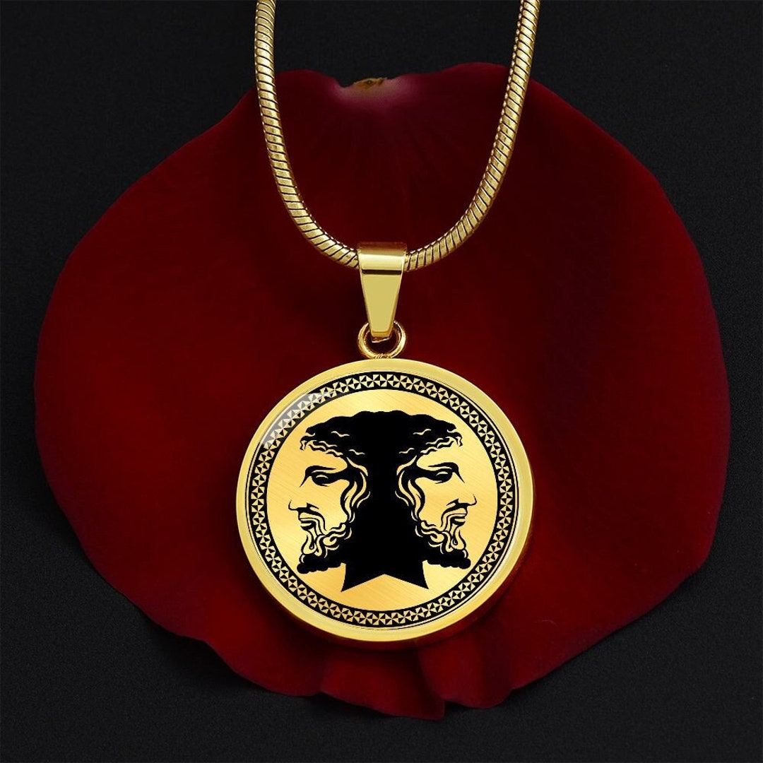 Janus Pendant, Janus Ancient Roman God Necklace, Roman Mythology ...