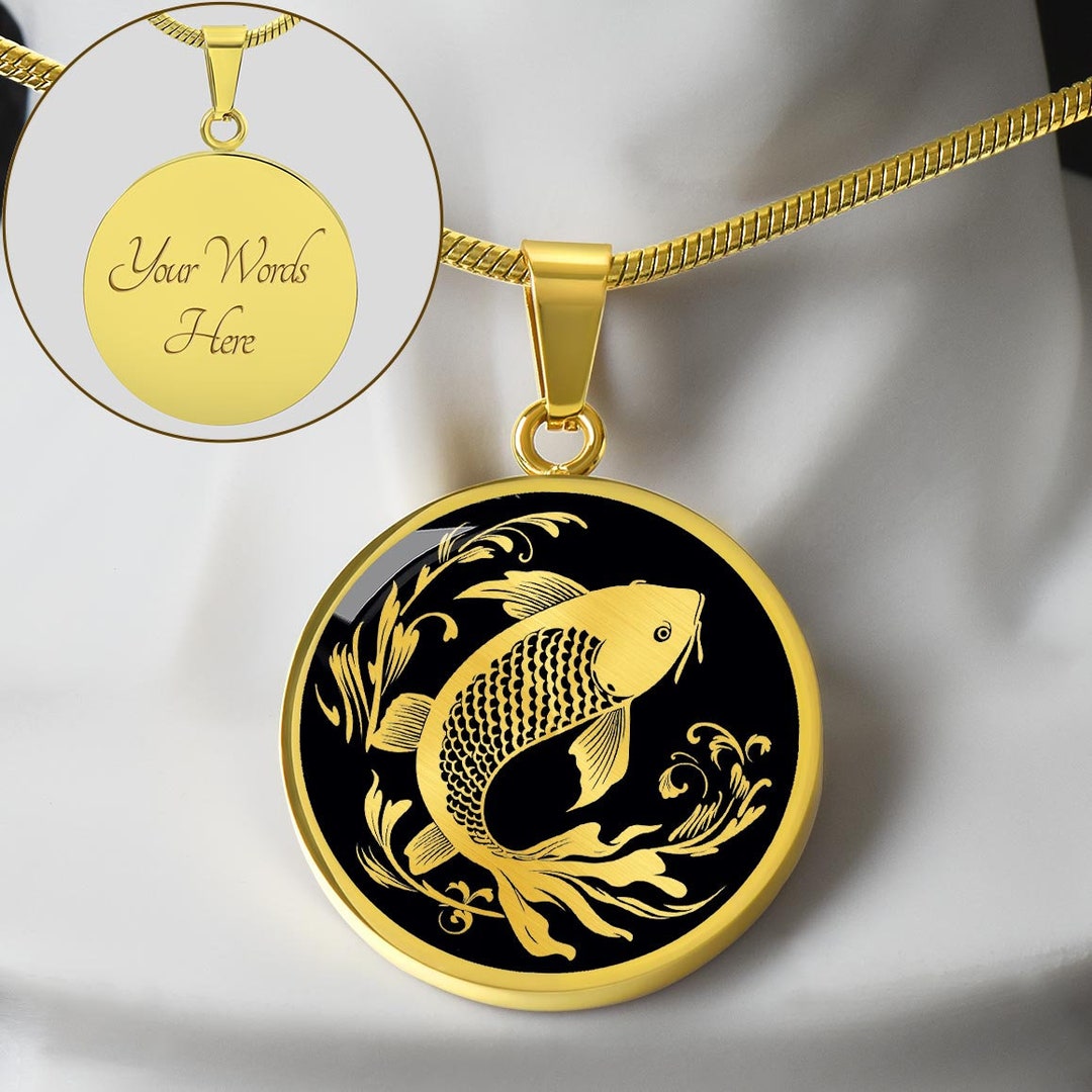 Personalized Koi Fish Necklace Koi Fish Gift Koi Fish - Etsy