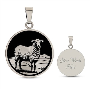 Personalized Sheep Necklace, Sheep Gift, Sheep Jewelry, Sheep Pendant ...