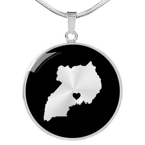 Uganda Necklace, Uganda Gift, Uganda Pendant, Uganda Jewelry, Uganda ...