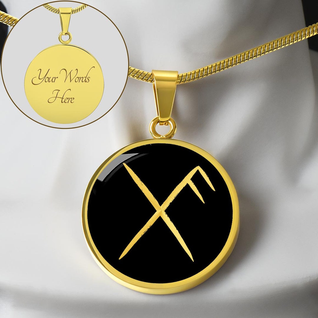 Norse Good Luck Bind Rune Necklace, Good Luck Necklace, Norse Mythology ...