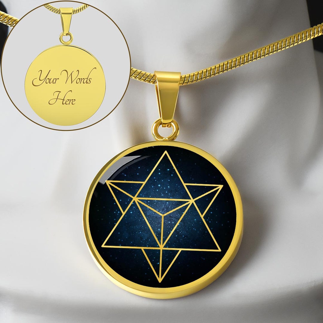 Merkaba Necklace, Merkaba Pendant, Sacred Geometry Necklace, Star ...
