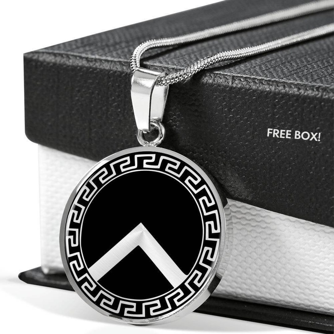 Lambda Shield Necklace, Spartan Shield, Spartan Necklace, Gift for ...