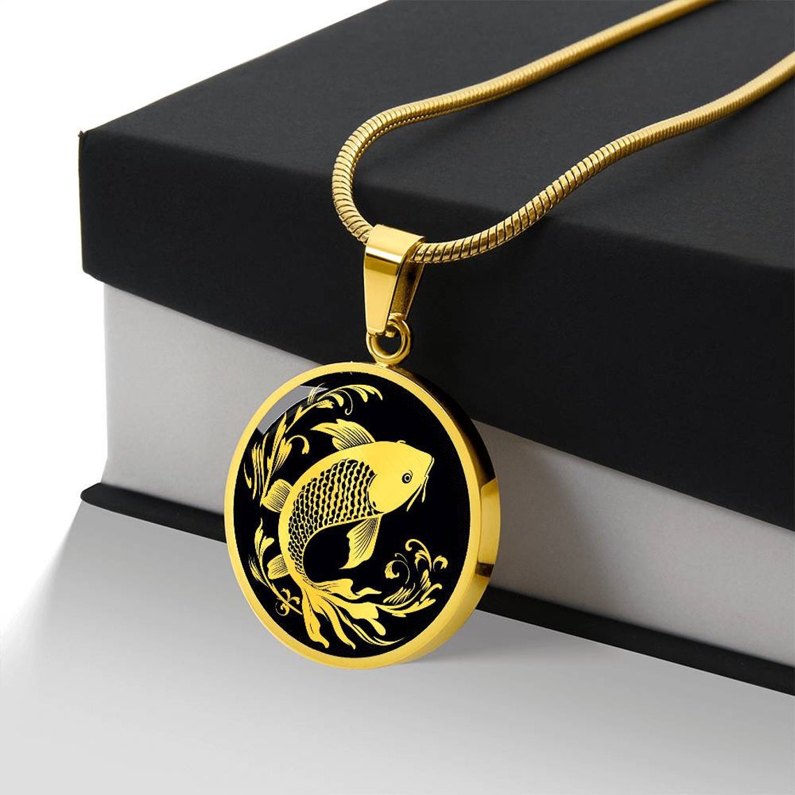 Personalized Koi Fish Necklace, Koi Fish Gift, Koi Fish Pendant, Koi ...