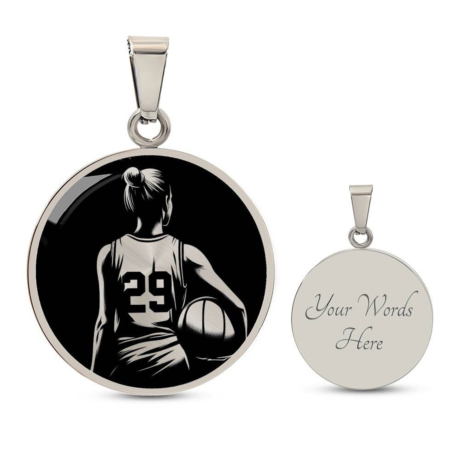 Personalized Basketball Necklace, Basketball Gift for Girls, Basketball ...