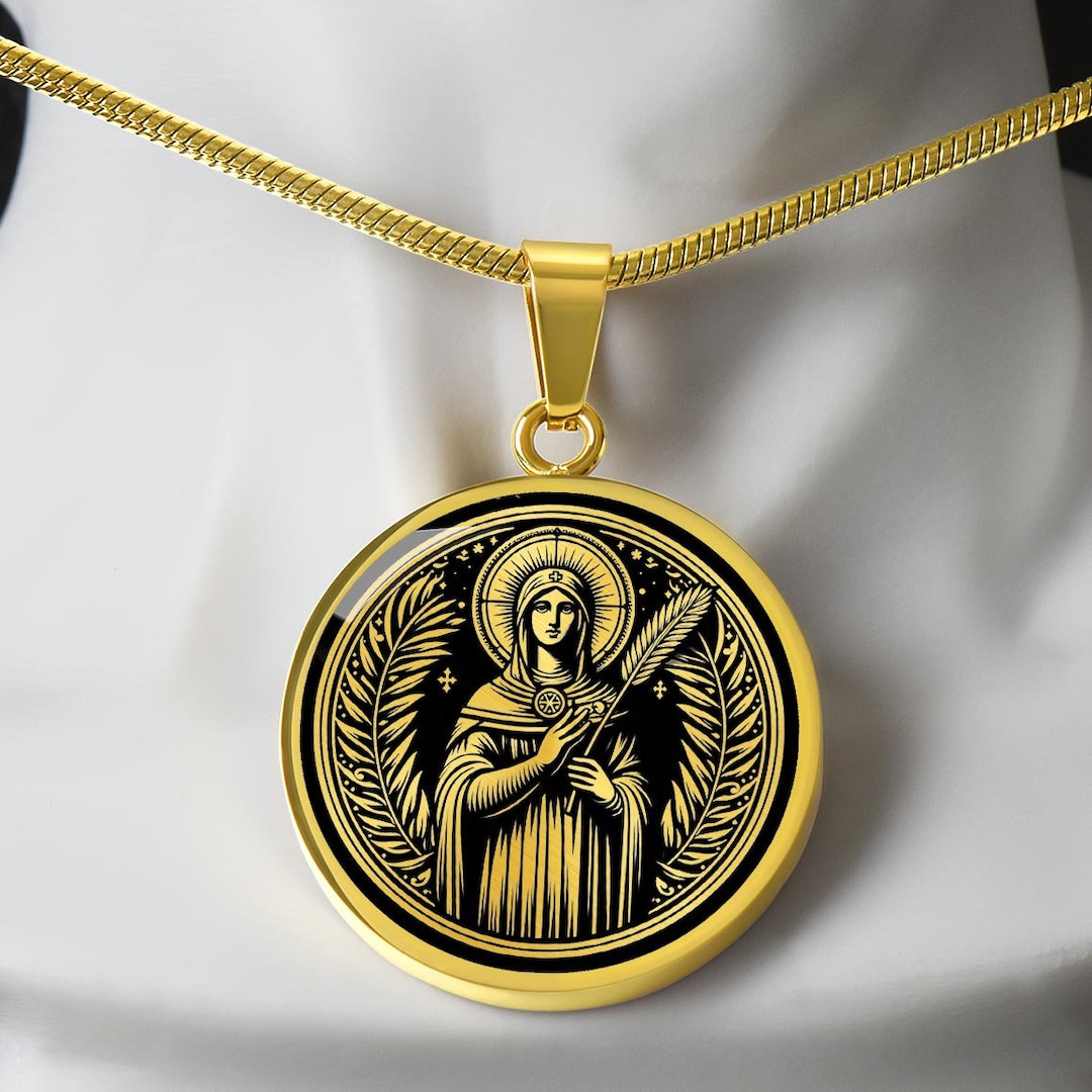 Saint Agatha Necklace, Saint Agatha Pendant, Patron Saint of Nurses ...