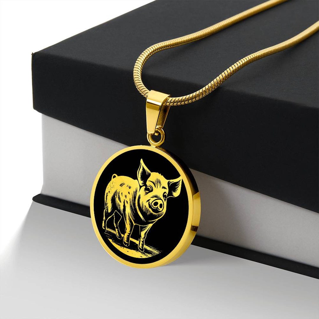 Personalized Piglet Necklace, Piglet Gift, Piglet Jewelry, Piglet ...