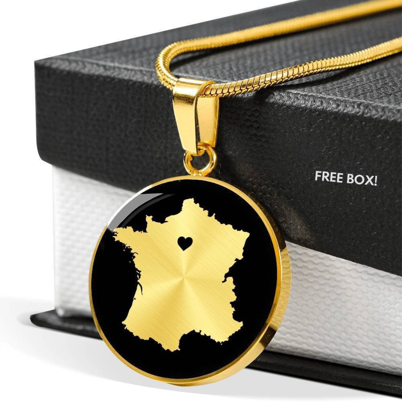 Personalized France Necklace, France Gift, France Pendant, France ...
