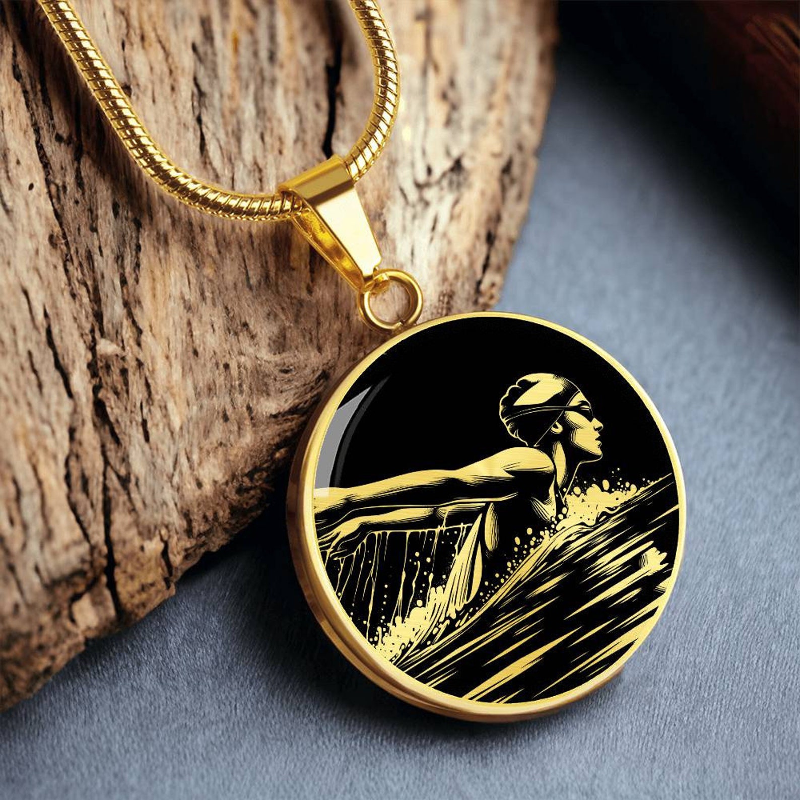Personalized Swimming Necklace, Swimming Gift for Women, Swimmer ...