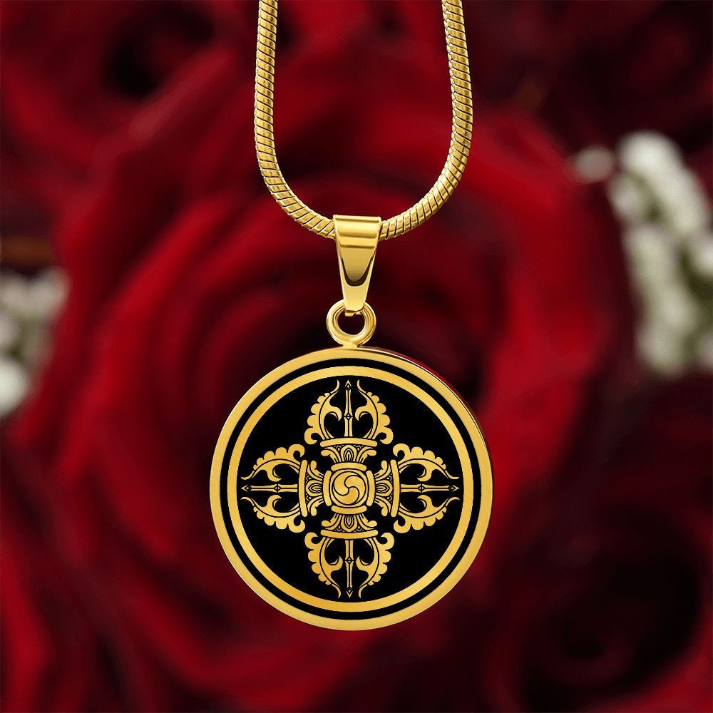 Double Vajra Pendant, Dorje Vajra, Buddhist Necklace, Tibetan Nepal ...
