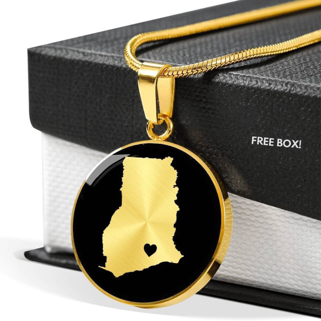 Ghana Necklace, Ghana Gift, Ghana Pendant, Ghana Jewelry, Ghana Charm ...