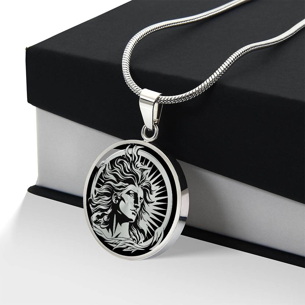 Personalized Helios Necklace, Helios Pendant, Greek Sun God, Greek ...