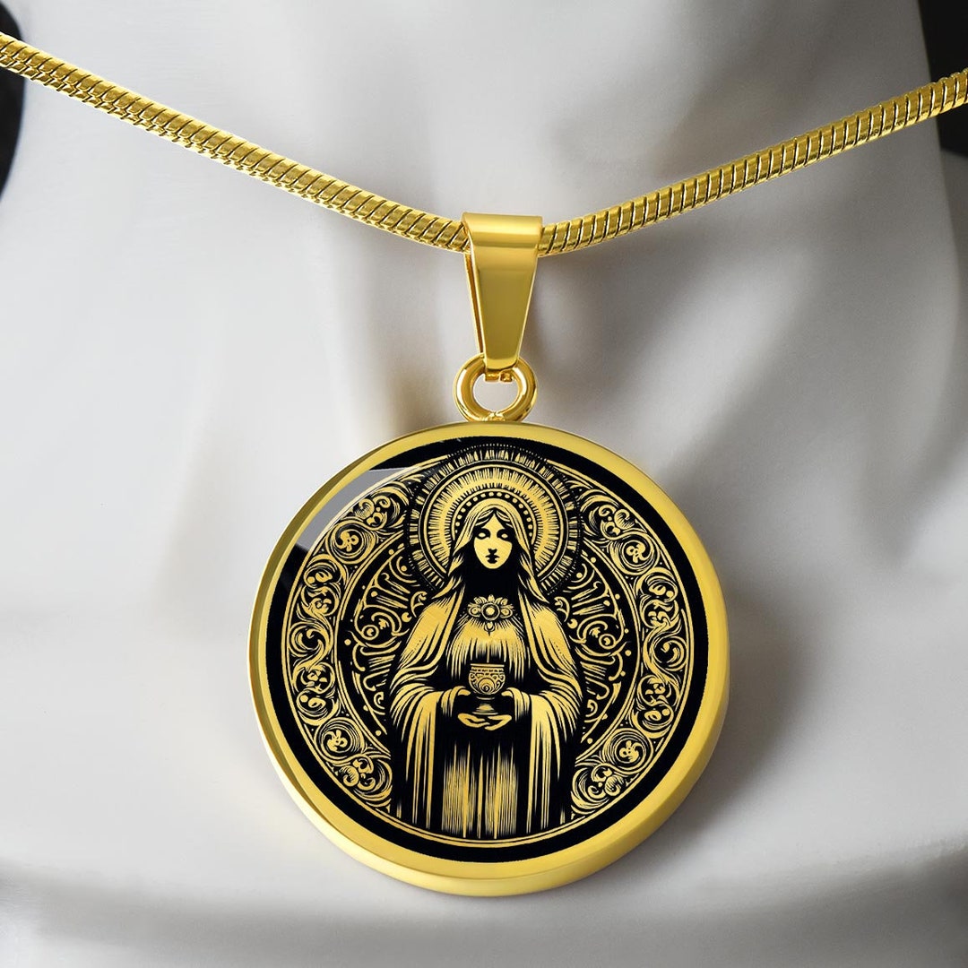 Saint Mary Magdalene Necklace, Saint Mary Magdalene Pendant, Patron ...