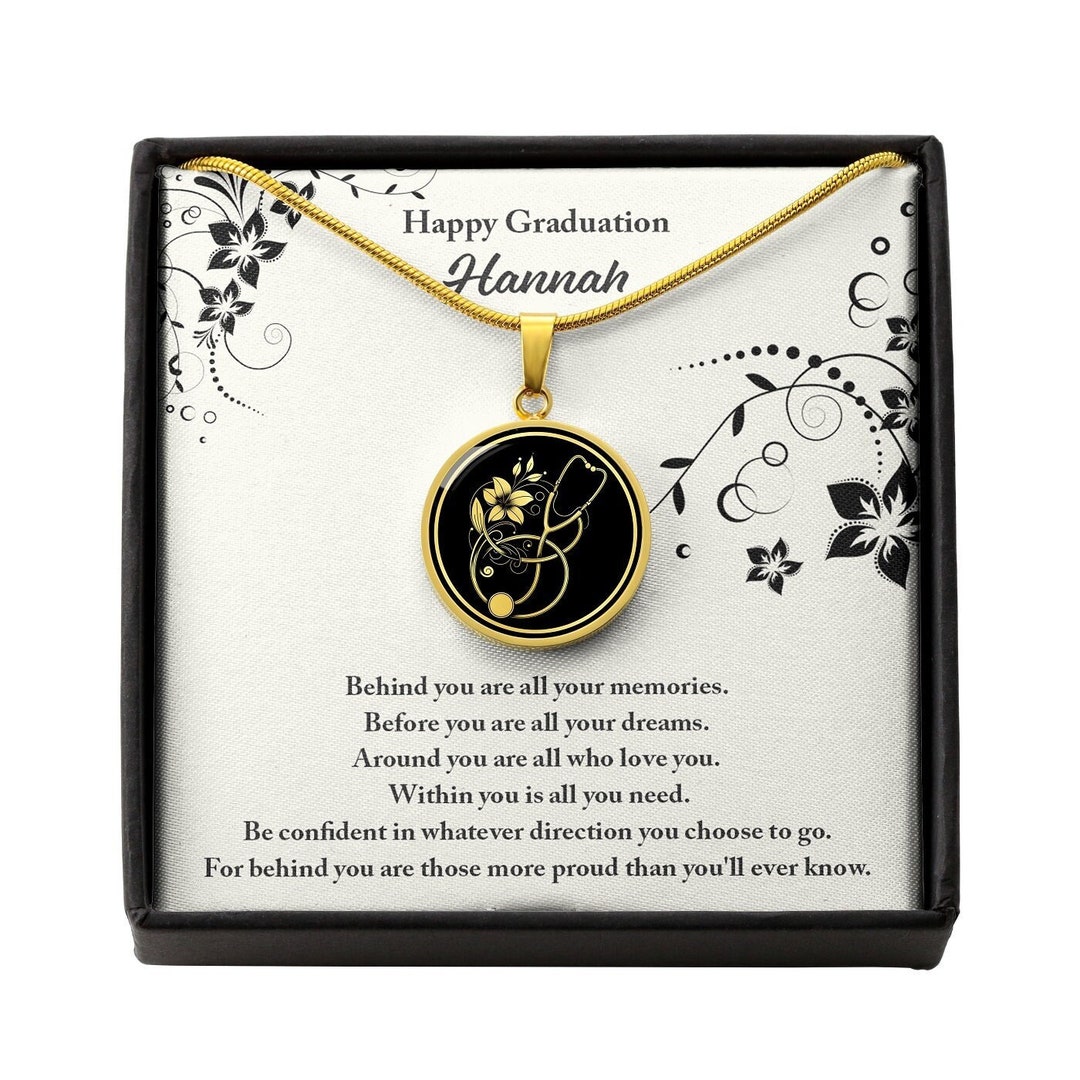 Personalized Graduation Necklace, Doctor Graduation Gift, Med School ...