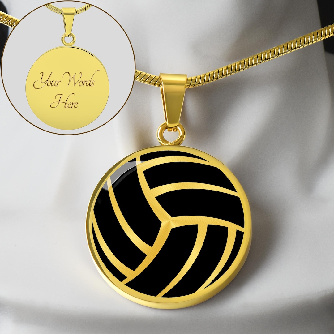 Custom Volleyball Necklace, Volleyball Jewelry, Volleyball Coach Gift ...