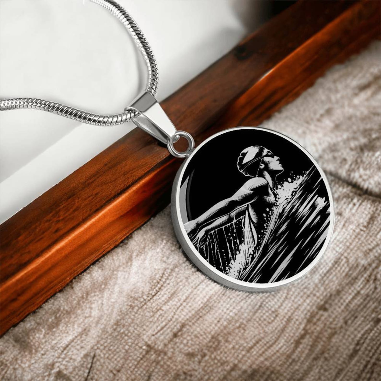Personalized Swimming Necklace, Swimming Gift for Women, Swimmer ...