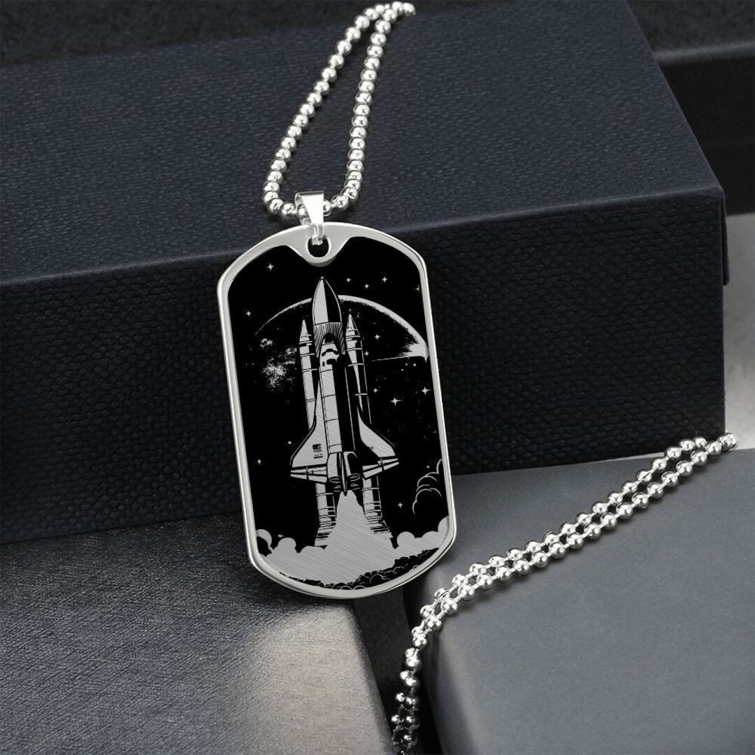 Personalized Space Shuttle Necklace, Shuttle Pendant, Shuttle Jewelry ...