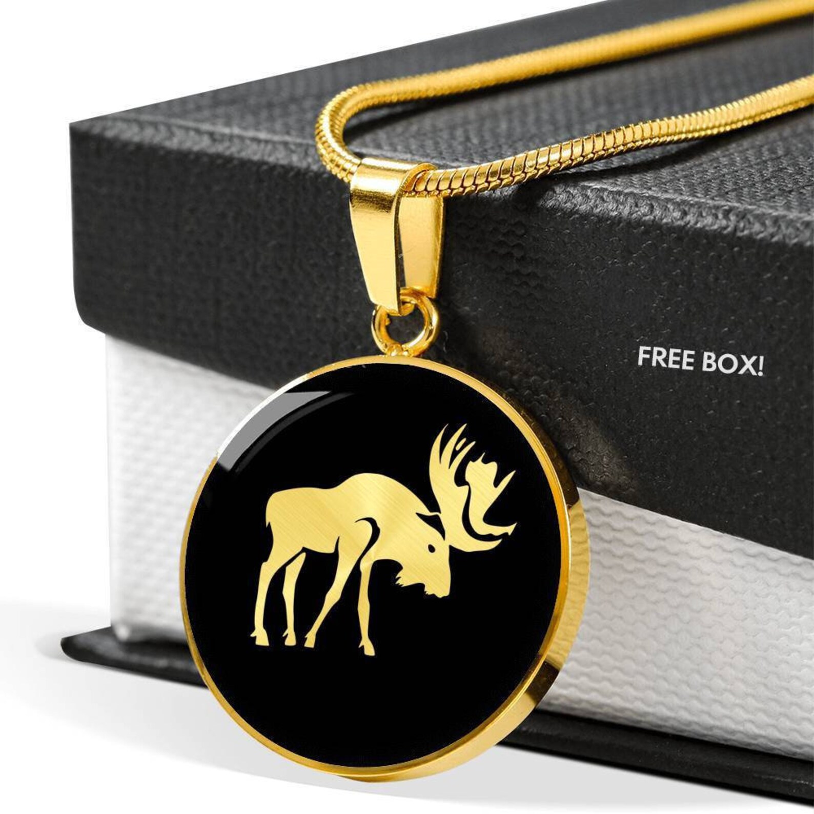 Moose Necklace Moose Gift Moose Pendant Moose Jewelry - Etsy