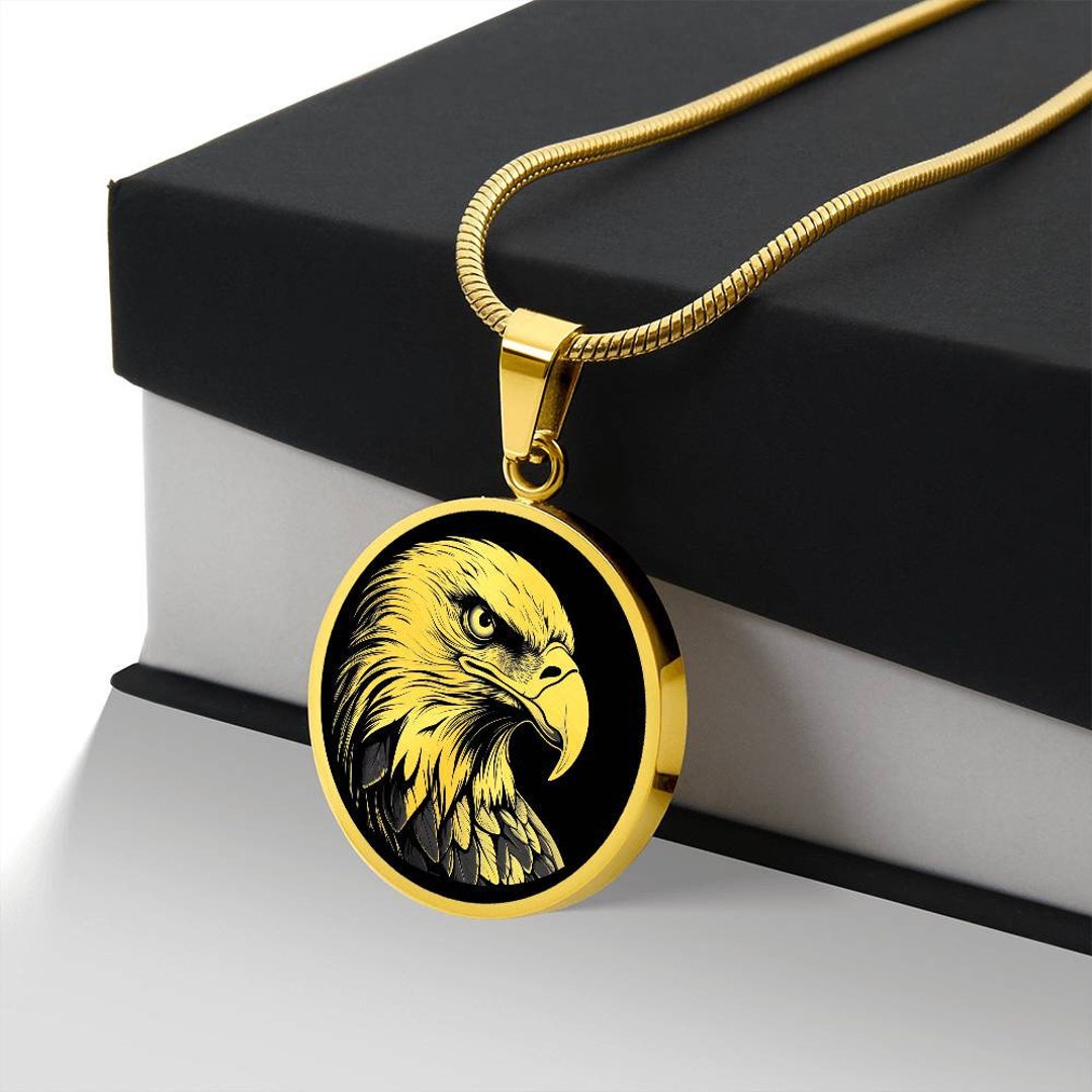Personalized Eagle Necklace, Bald Eagle Gift, Eagle Pendant ...