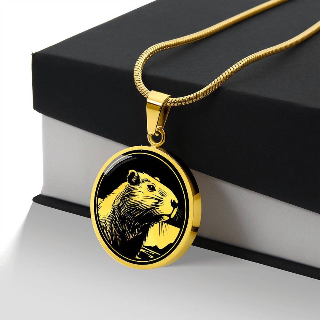 Personalized Capybara Necklace, Capybara Pendant, Capybara Gift ...