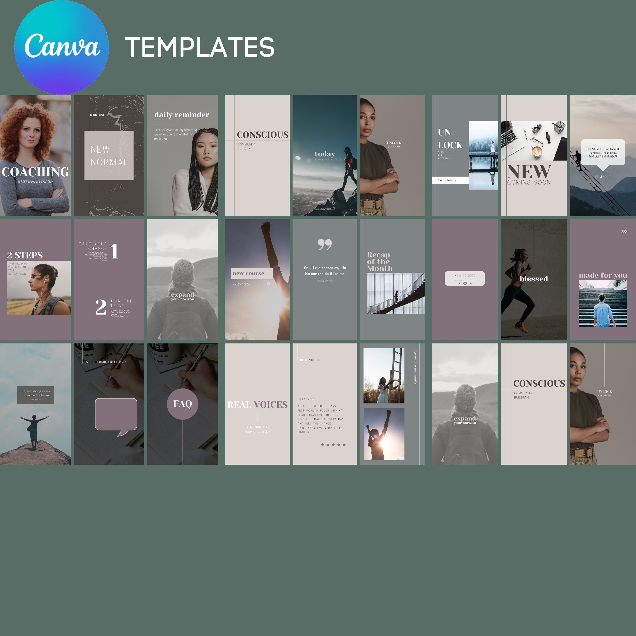 Canva Templates for Your HUMAND DESIGN Type, Branding Starter Pack ...
