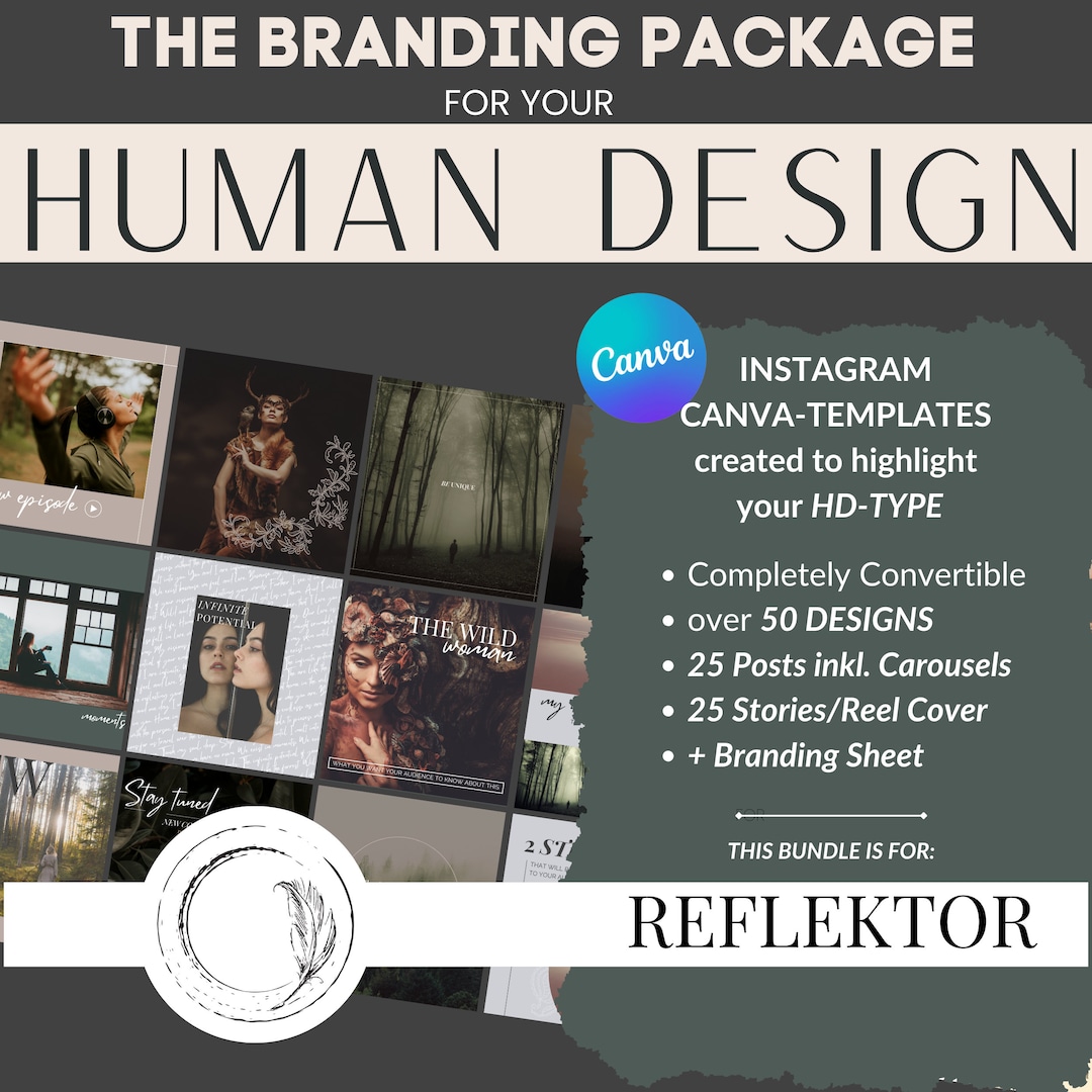 Reflector: Canva Templates for Your HUMAN DESIGN Type, Branding Starter ...