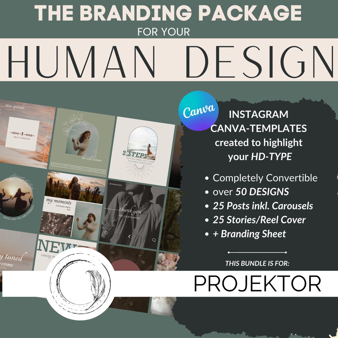 Projector: Canva Templates for Your HUMAN DESIGN Type, Branding Starter ...