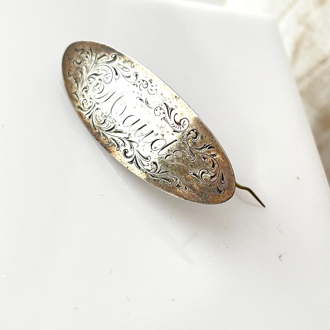 Victorian Antique Sterling Silver Engraved Maude Name Brooch - Etsy