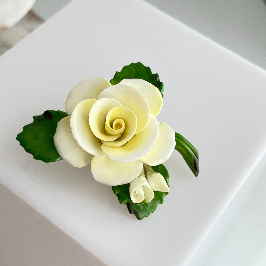 Vintage Cara China Staffordshire Bone China Flower Brooch Pin 1940s ...